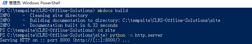 MkDocs 国内搭建参考手册